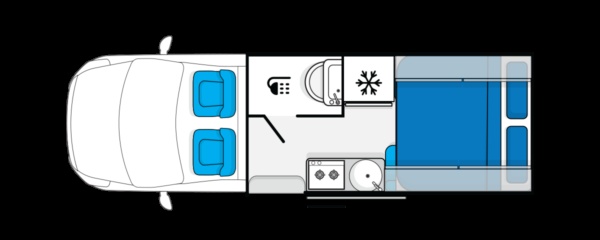 Jayco 2 + 1 Berth Escape Campervan For Hire | Lets Go Motorhomes